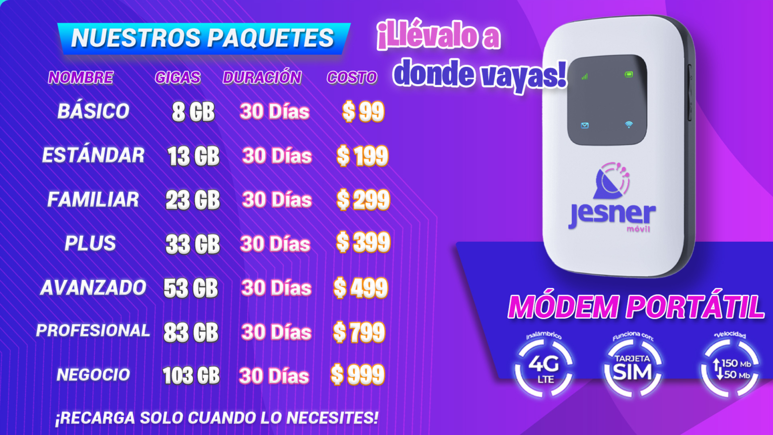 Inicio - Jesner Móvil